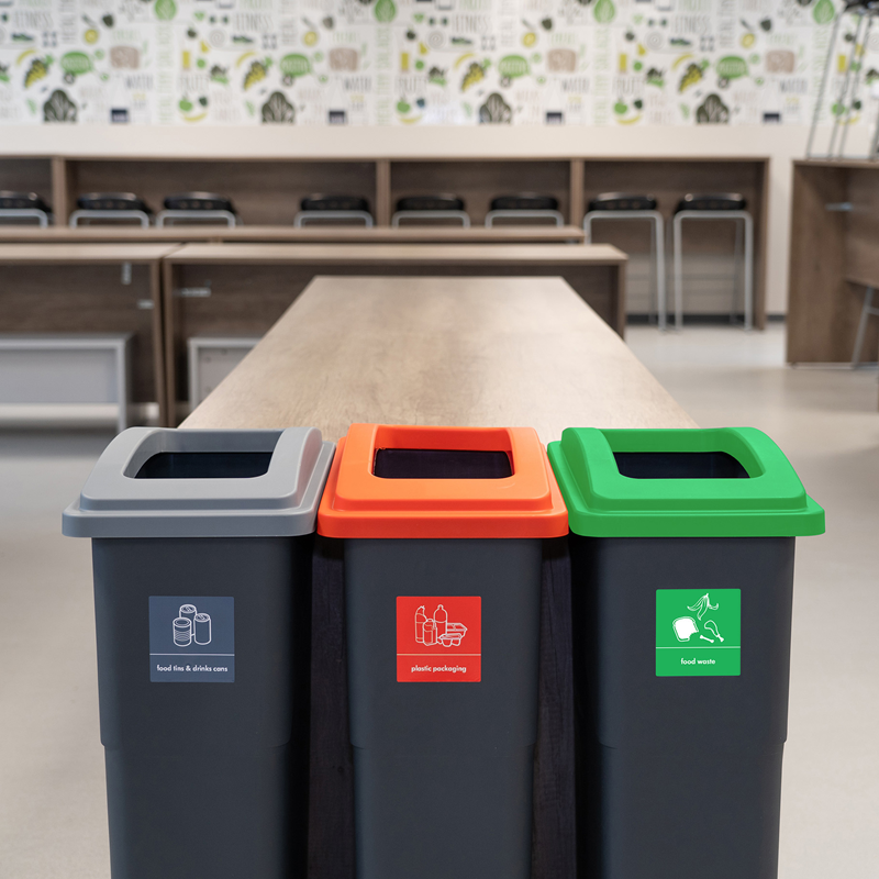 Wall Hugger 90L Bin - Food Waste (Dark Green) | Bins | Cleaning ...